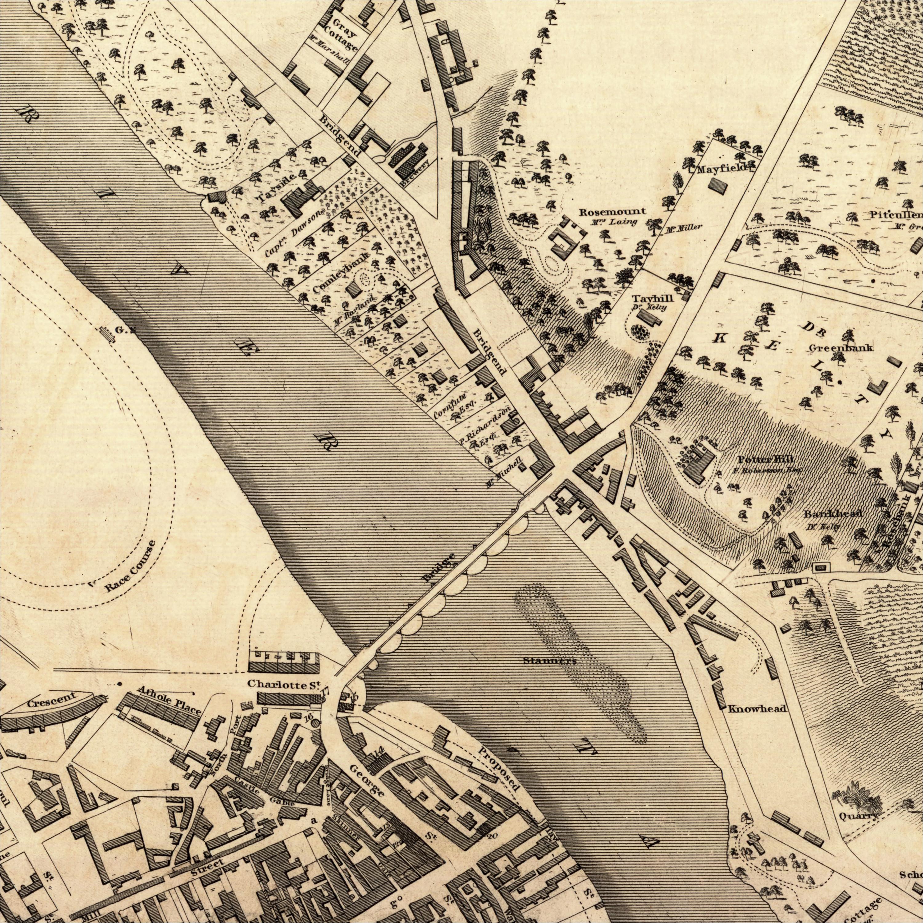 Map of Perth (scotland), Fine Archival Print, a Historical Glimpse in ...