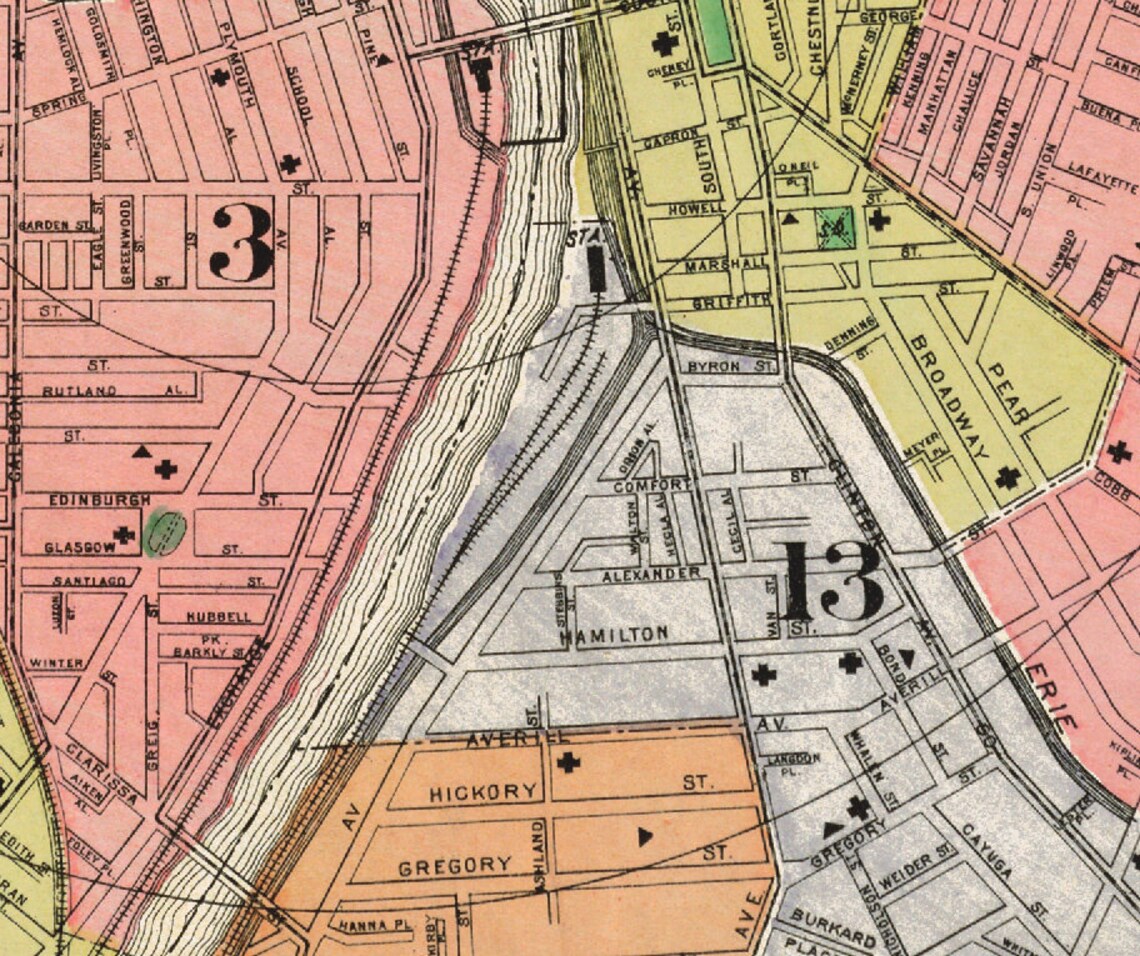Rochester Map Old Map of Rochester Print Archival Print on - Etsy
