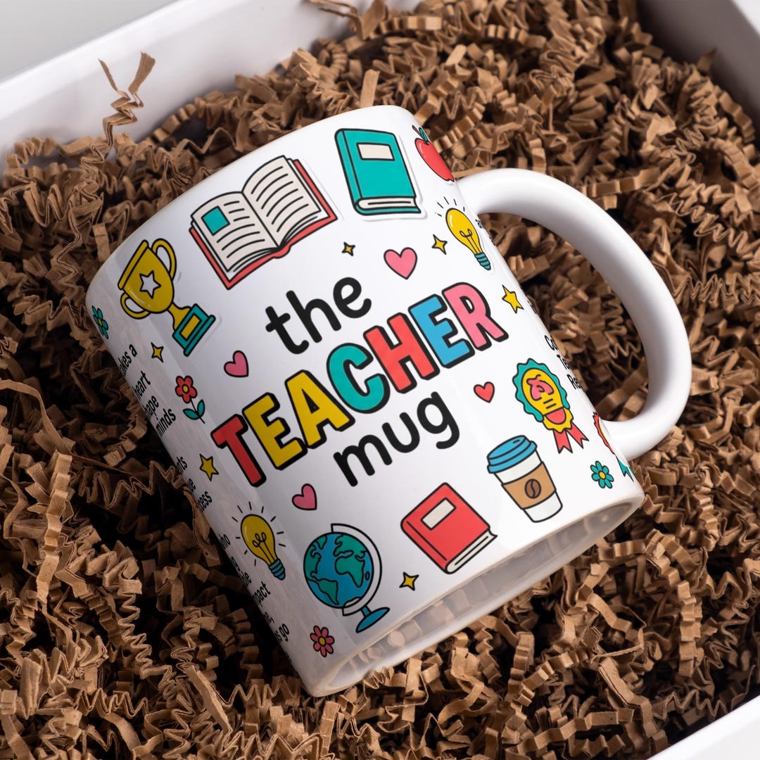 Teacher Mug Wrap PNG Appreciation Gift Sublimation Design 11oz 15oz ...