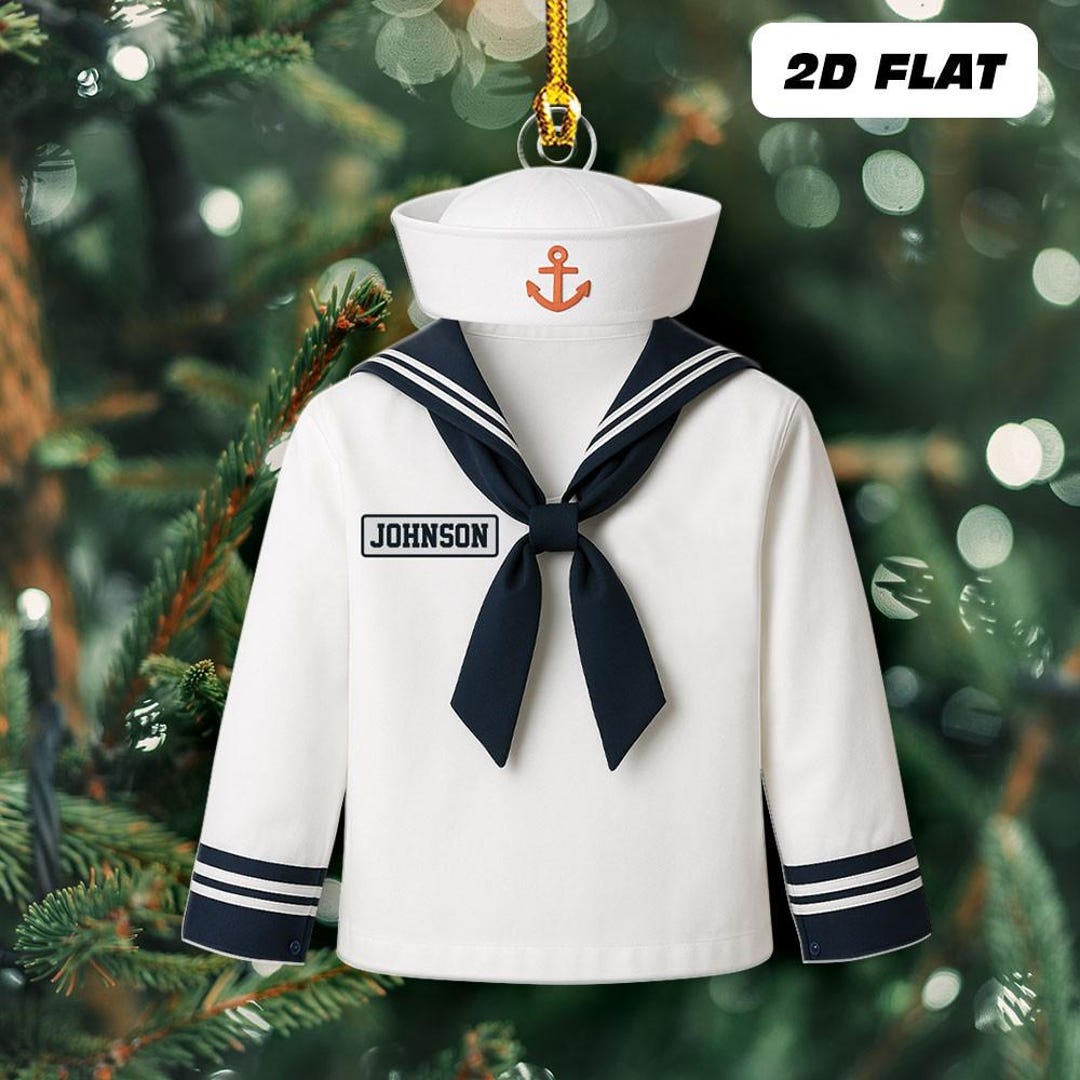 Personalized Navy Sailor Uniform Ornament, Military Gift - Etsy