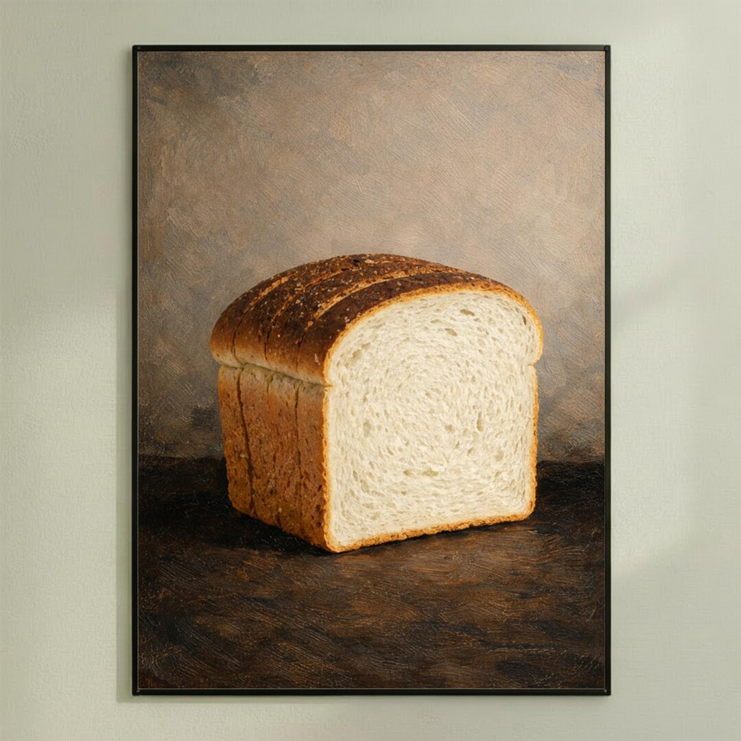 Rustic Bread Wall Art - Printable Poster, Oil Painting, Digital ...