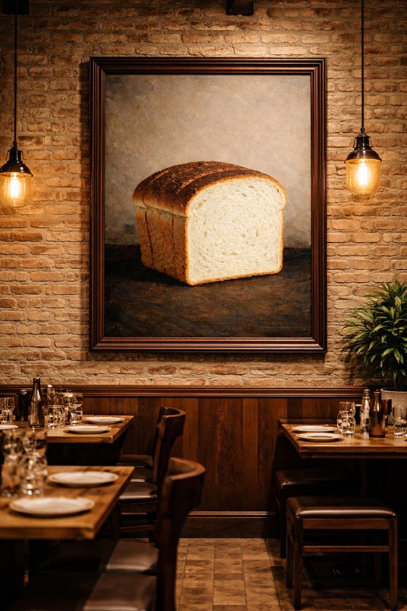 Rustic Bread Wall Art - Printable Poster, Oil Painting, Digital ...