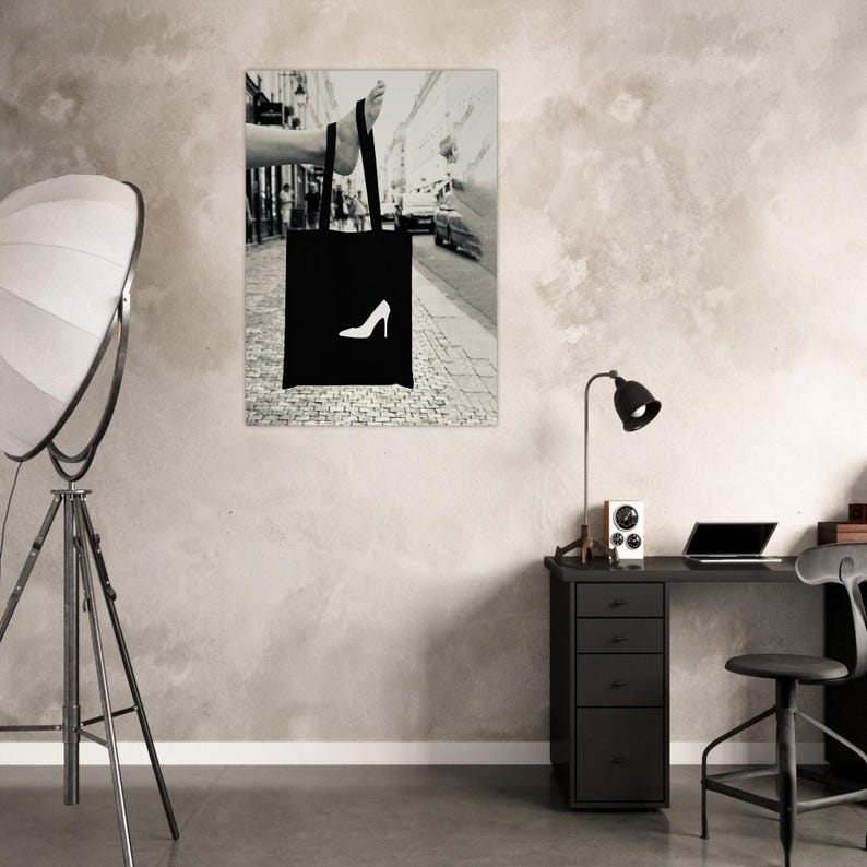 Tote Bag Hanged to a Leg - Surreal Wall Art, Digital Download - Etsy