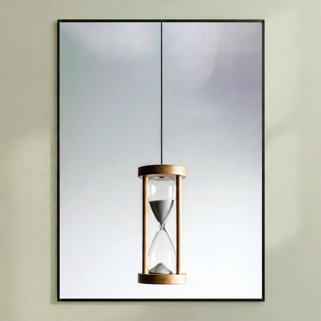 Minimal Hourglass Wall Art Printable, Time Concept Art, Modern Still ...