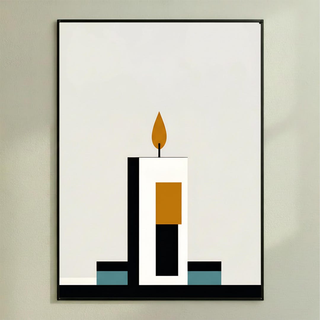Printable Poster - Abstract Candle - Digital Download - Etsy