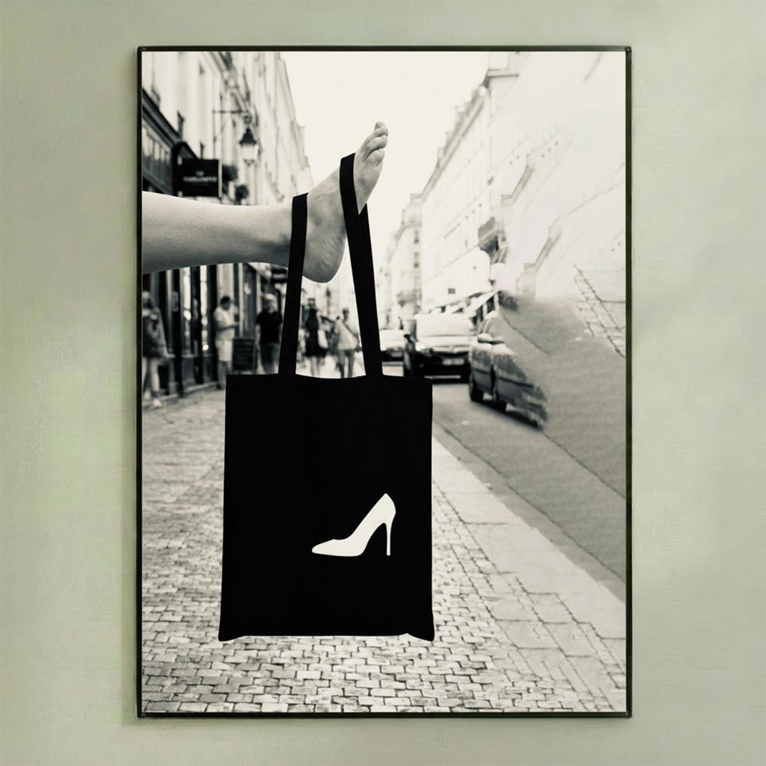 Tote Bag Hanged to a Leg - Surreal Wall Art, Digital Download - Etsy