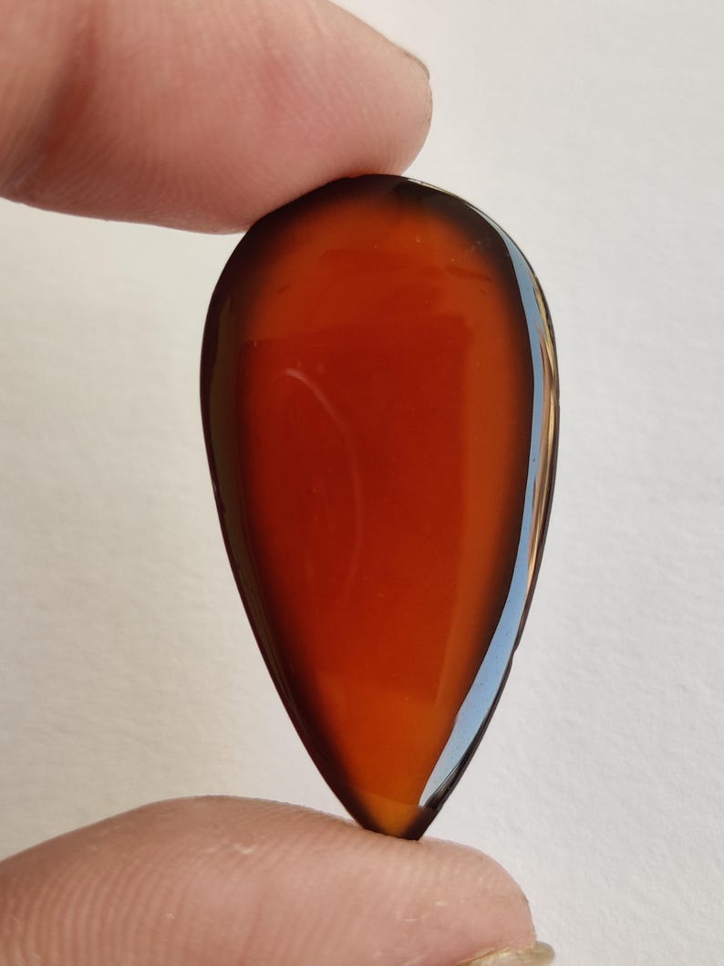 Pear Natural Hessonite Garnet Cabochon 50.00 Carats Large Size, Loose ...