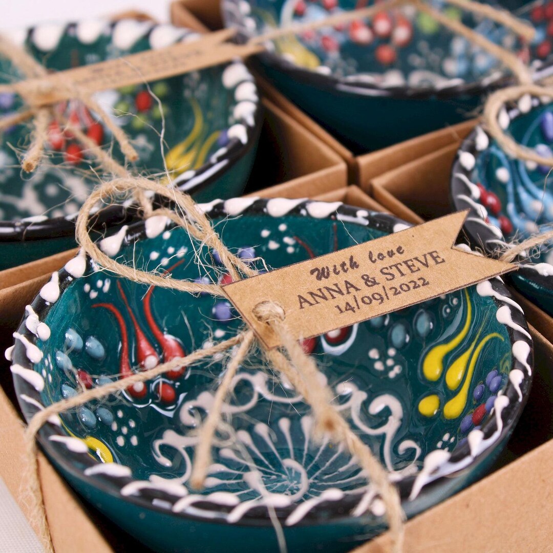 Mini Handmade Ceramic Bowl – Wedding Favor for Guests • Turkish Pottery ...