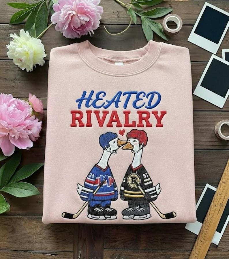 EMBROIDERED Heated Rivalry Silly Goose Sweatshirt, Hollanov Goose ...