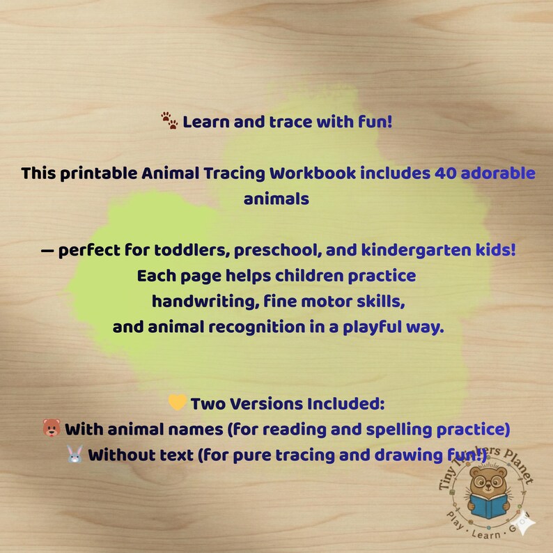 Animal Tracing Worksheets for Kids | 40 Pages | Printable Trace - Color ...