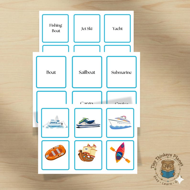 Montessori Boat Flashcards | Water Transport Learning (PDF Set) - Etsy