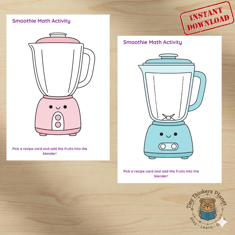 Fruit Blender Game Printable | Smoothie Counting Activity | Preschool ...