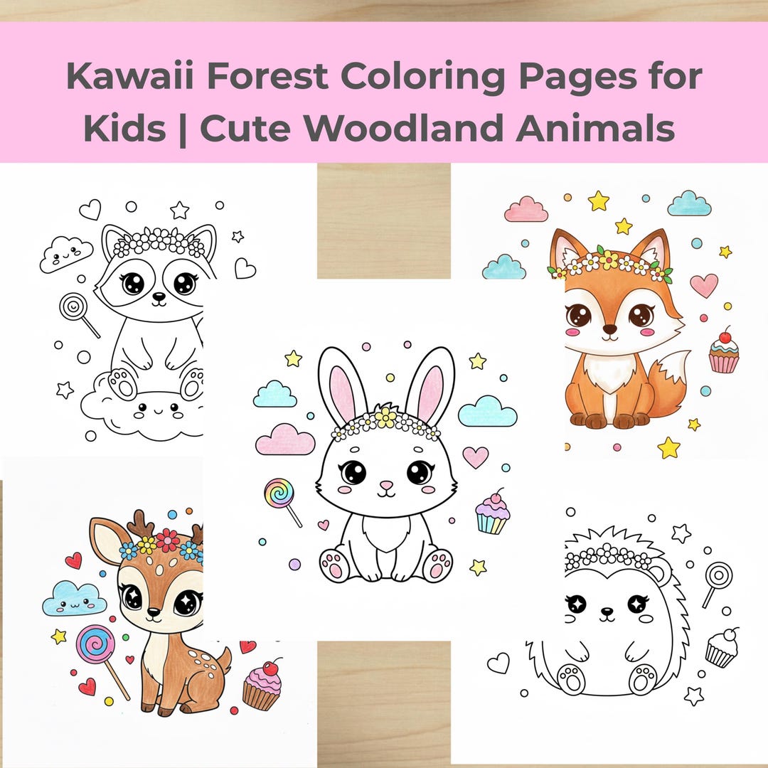 Woodland Animal Coloring Pages With Guides | Preschool Activity (PDF ...