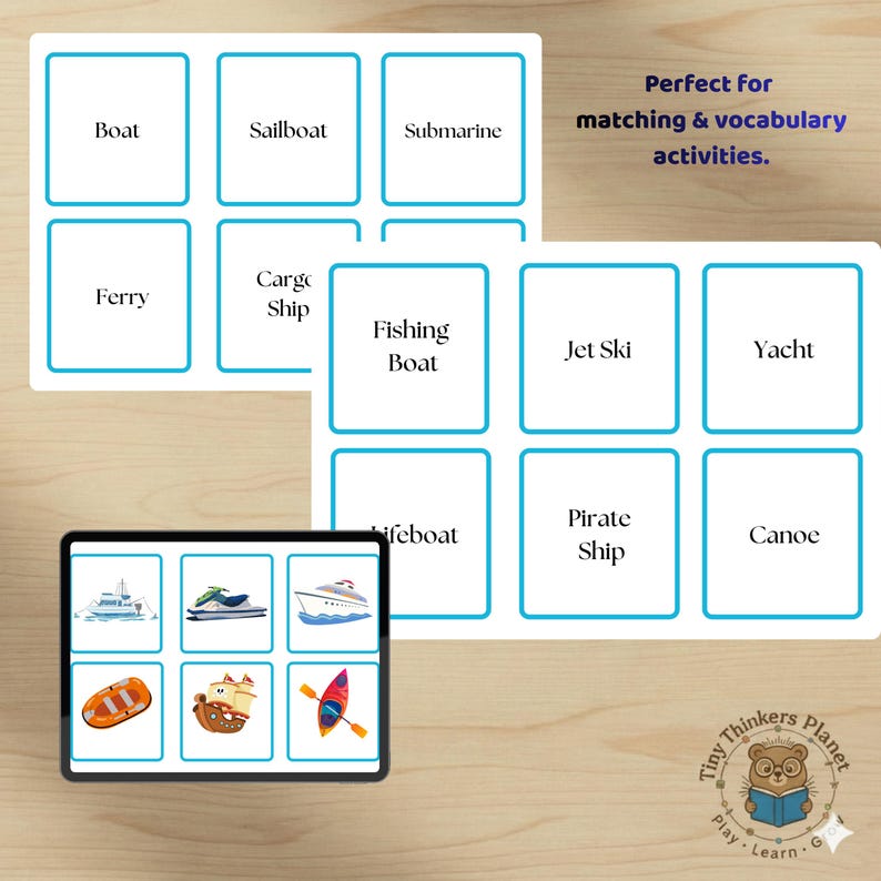 Montessori Boat Flashcards | Water Transport Learning (PDF Set) - Etsy