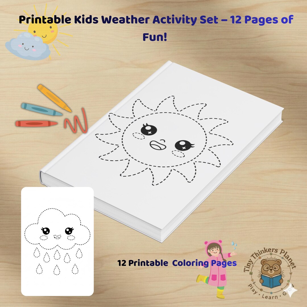 Weather Tracing Book – Kids Worksheets Printable PDF (weather Pictures ...