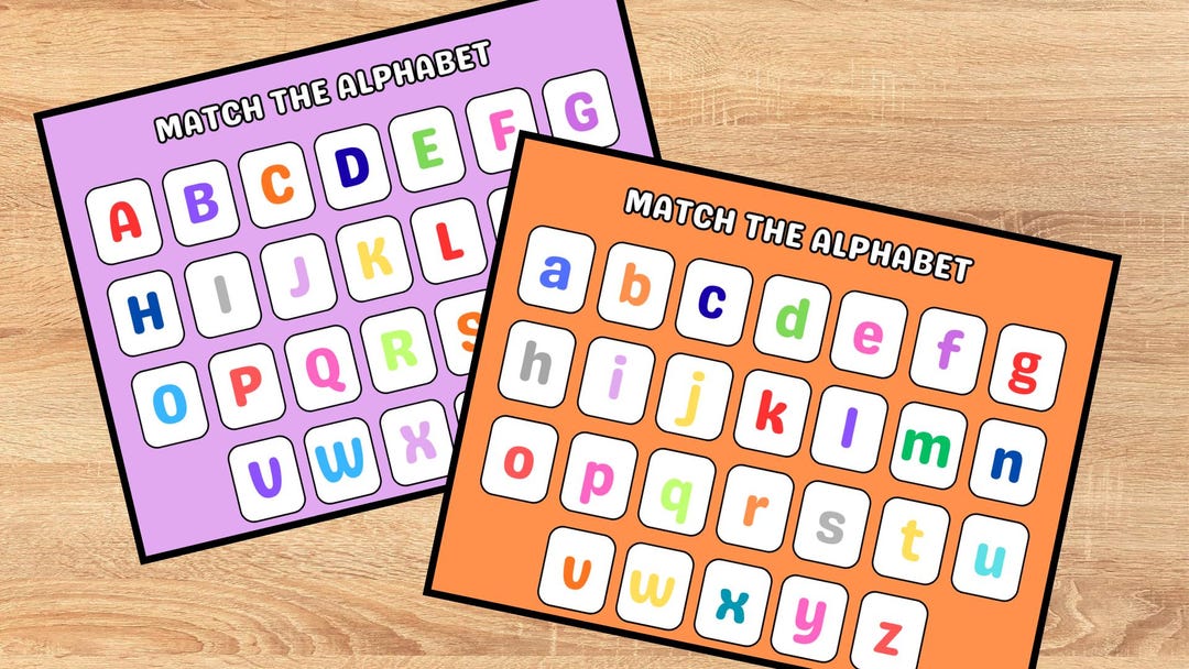 Match the Alphabet Activity Printable | Letter Matching Worksheet for ...