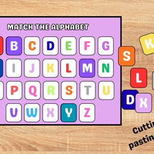 Match the Alphabet Activity Printable | Letter Matching Worksheet for ...