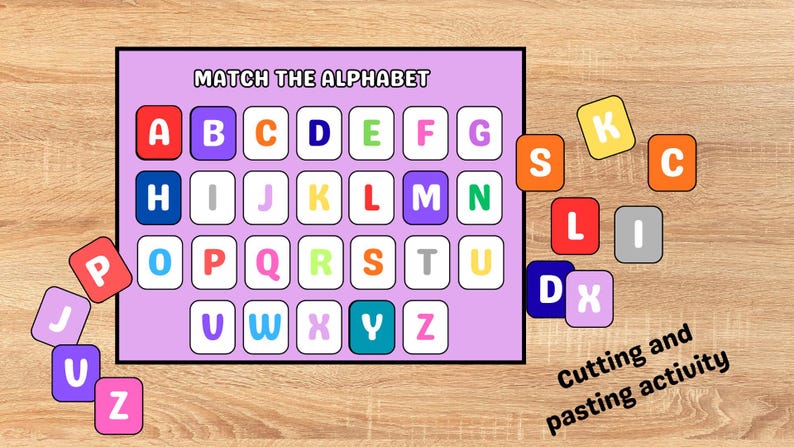Match the Alphabet Activity Printable | Letter Matching Worksheet for ...