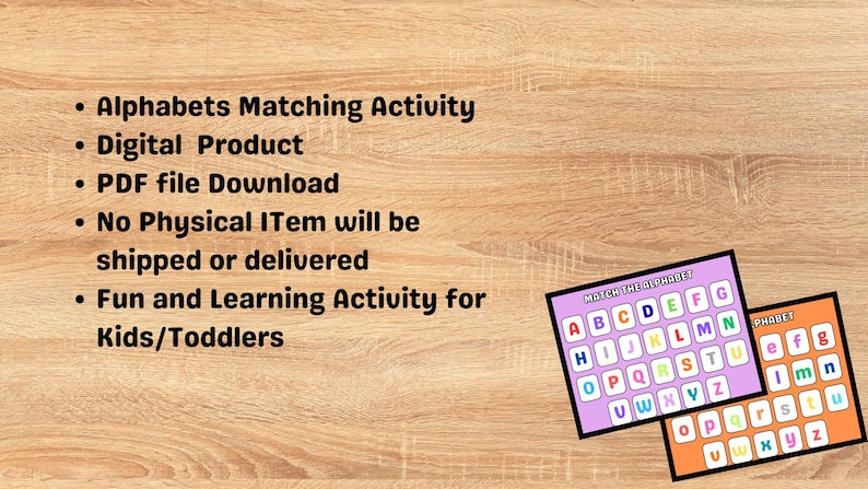 Match the Alphabet Activity Printable | Letter Matching Worksheet for ...
