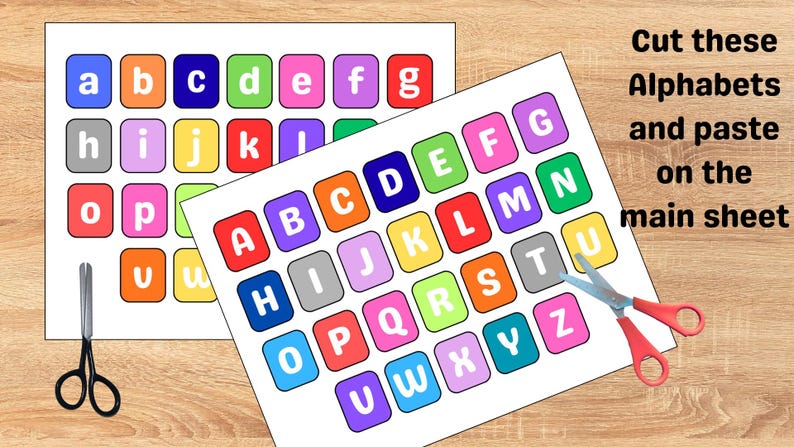 Match the Alphabet Activity Printable | Letter Matching Worksheet for ...