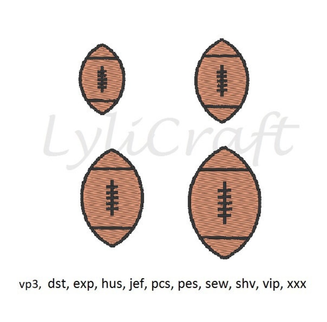Mini Football Embroidery Design, Small Football Machine Embroidery ...
