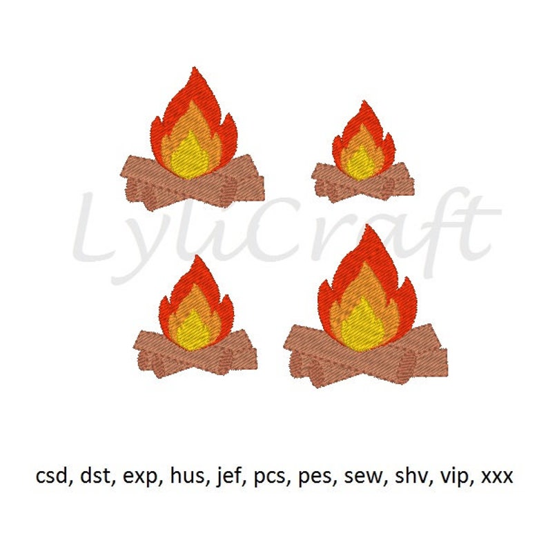 Mini Fire Embroidery Designs Small Fire Machine Embroidery - Etsy