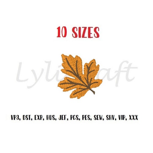 Leaves Machine Embroidery Designs Fall / Autumn Design 5 - Etsy