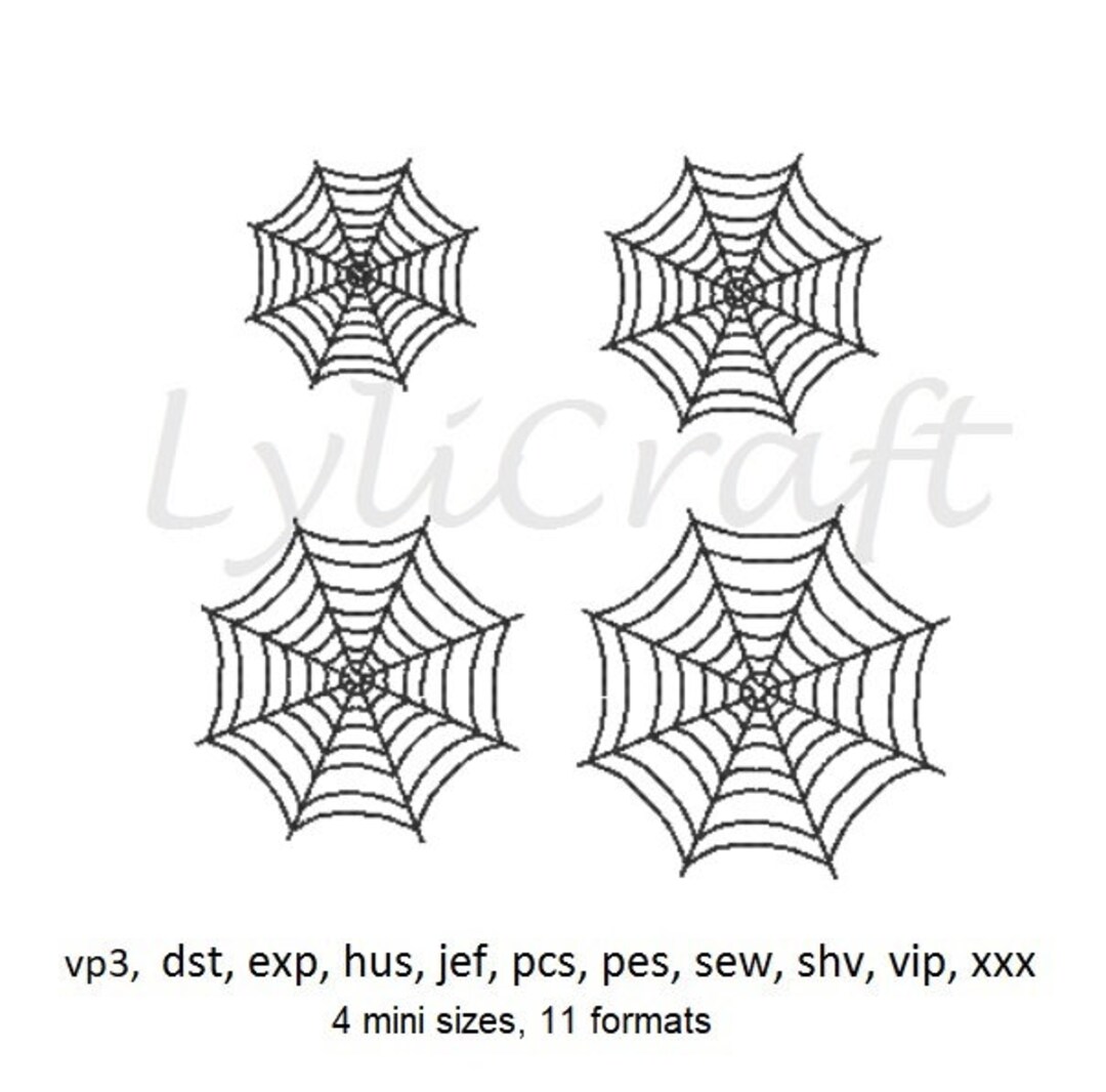 Mini Spider Web Embroidery Design, Small Spider Web Machine Embroidery ...