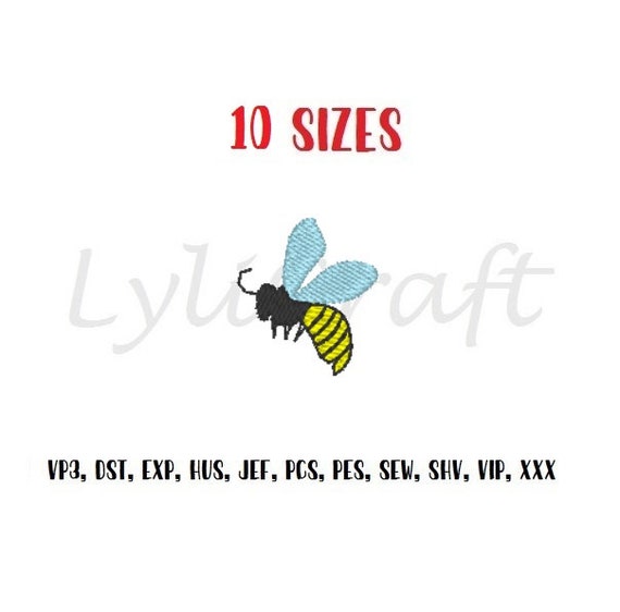 Mini Bee Embroidery Design Small Bee Machine Embroidery - Etsy