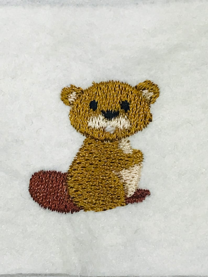Mini Beaver Embroidery Design Small Beaver Machine Embroidery - Etsy