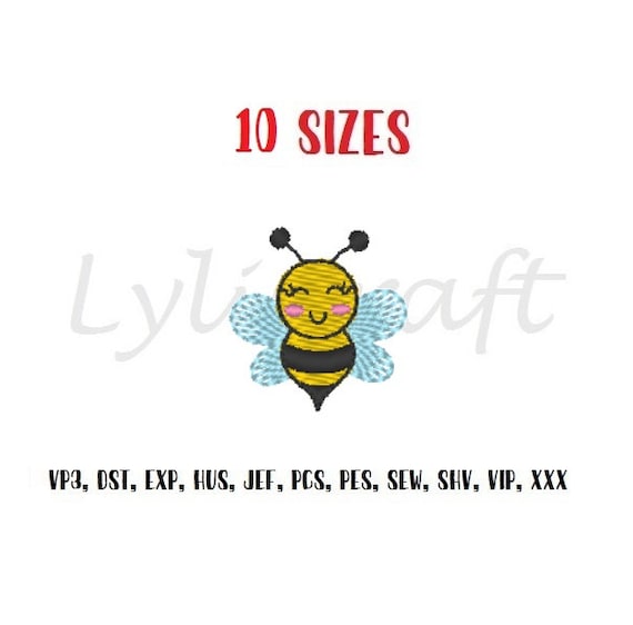 Mini Bee Embroidery Design Small Bee Machine Embroidery - Etsy