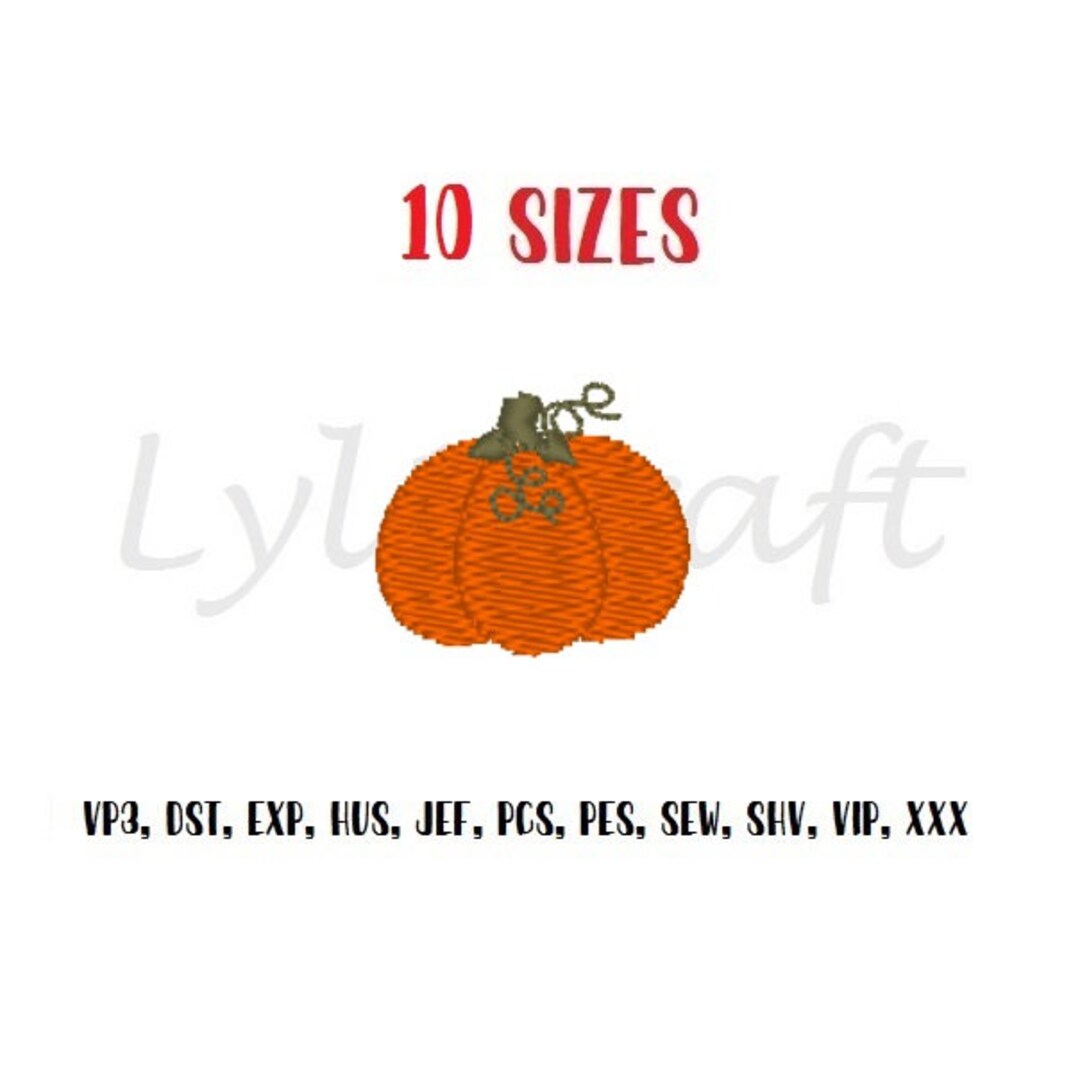 Mini Pumpkin Embroidery Design, Small Pumpkin Machine Embroidery ...