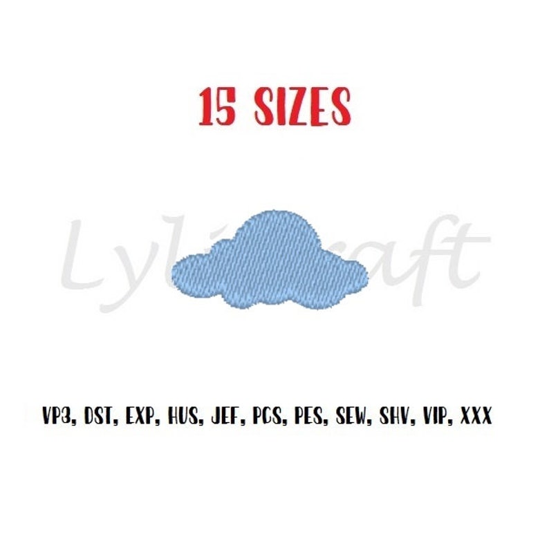 Mini Cloud Embroidery Design Small Cloud Machine Embroidery - Etsy
