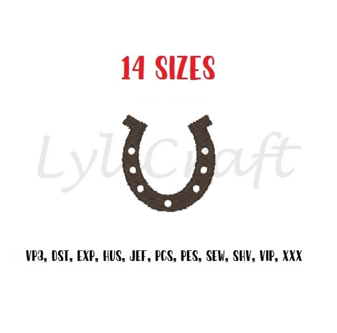 Mini Horse Shoe Embroidery Design, Horseshoe Embroidery Design, Mini ...