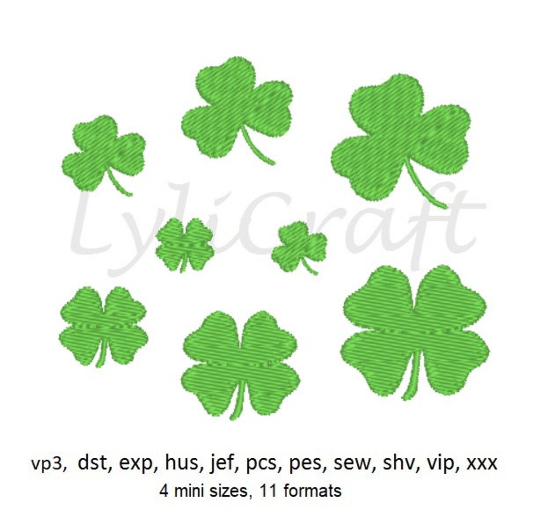 Mini Clover Embroidery Design Small Clover Machine Embroidery - Etsy