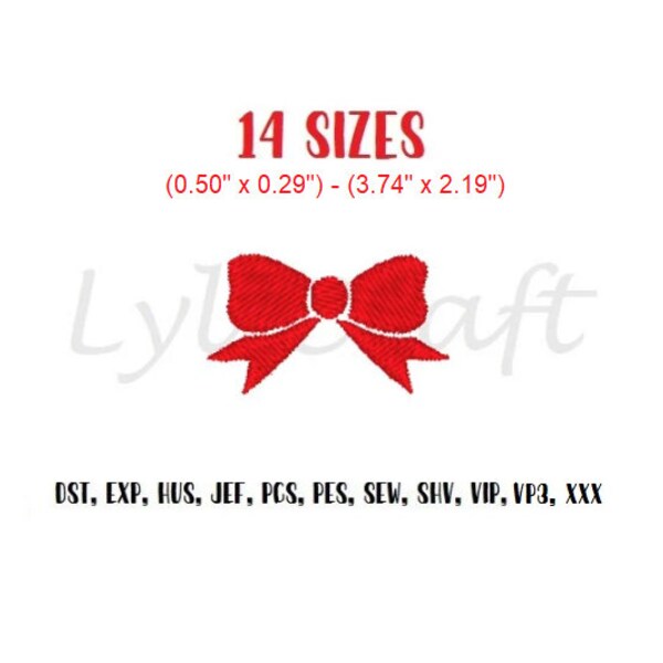 Mini Bow Embroidery Design - Etsy