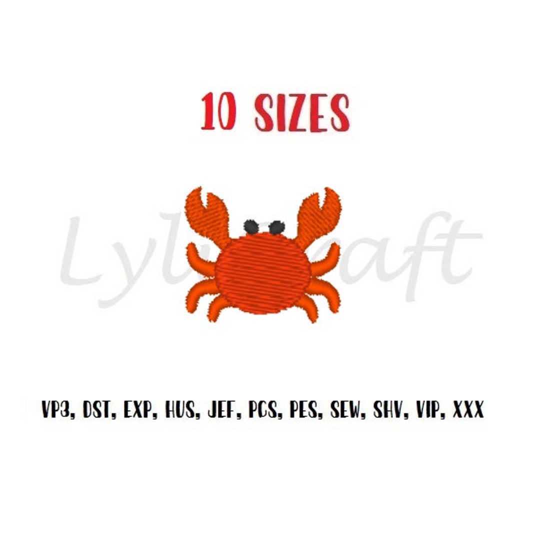 Mini Crab Embroidery Design Crabs Embroidery Designs Mini - Etsy