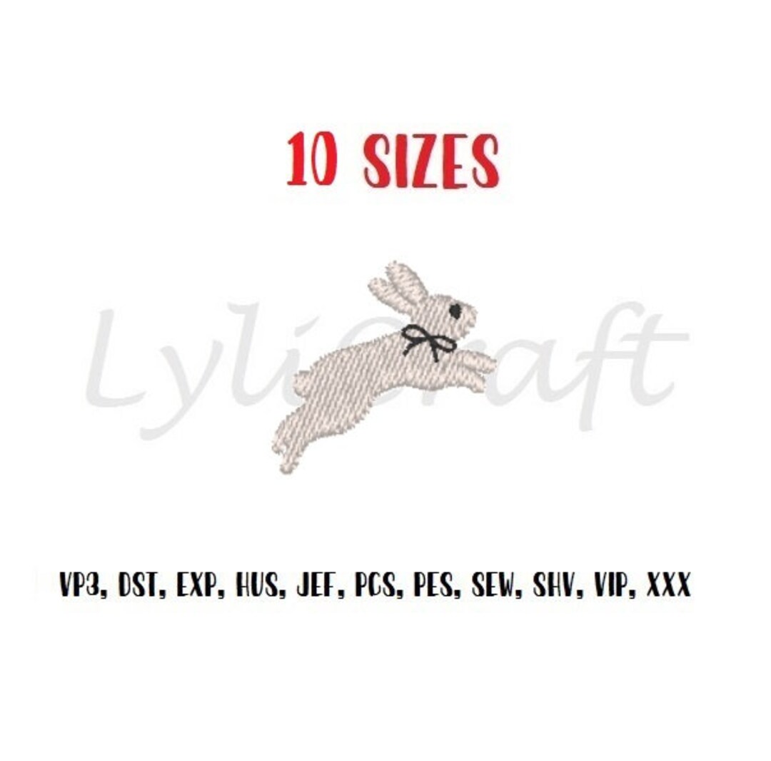 Mini Rabbit Embroidery Design, Small Rabbit Machine Embroidery Designs ...