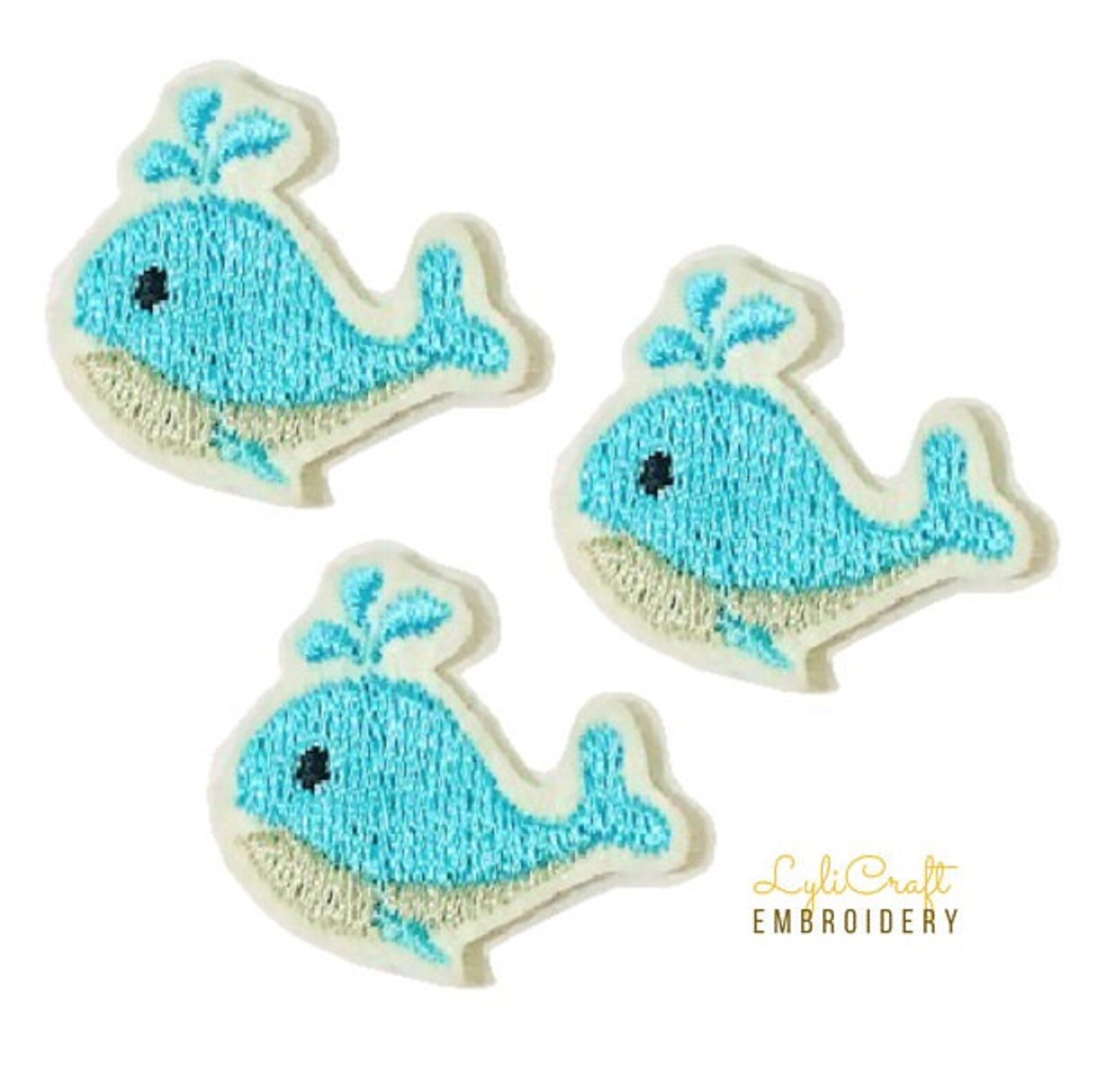 Mini Whale Embroidery Design, Small Baby Whale Machine Embroidery ...