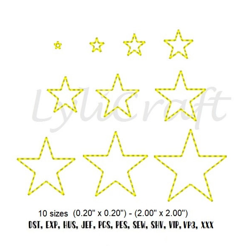 Gwiazda kontur - Etsy Polska