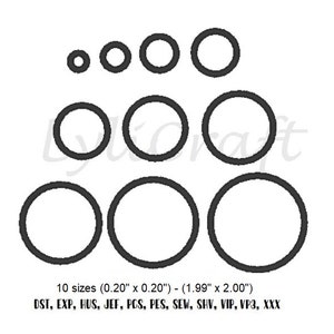 Circle Border Satin Stitch Embroidery Design, Round Border Embroidery ...