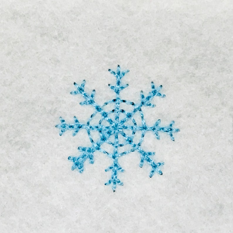 4 Snowflakes Embroidery Designs Mini Snow Embroidery Design | Etsy