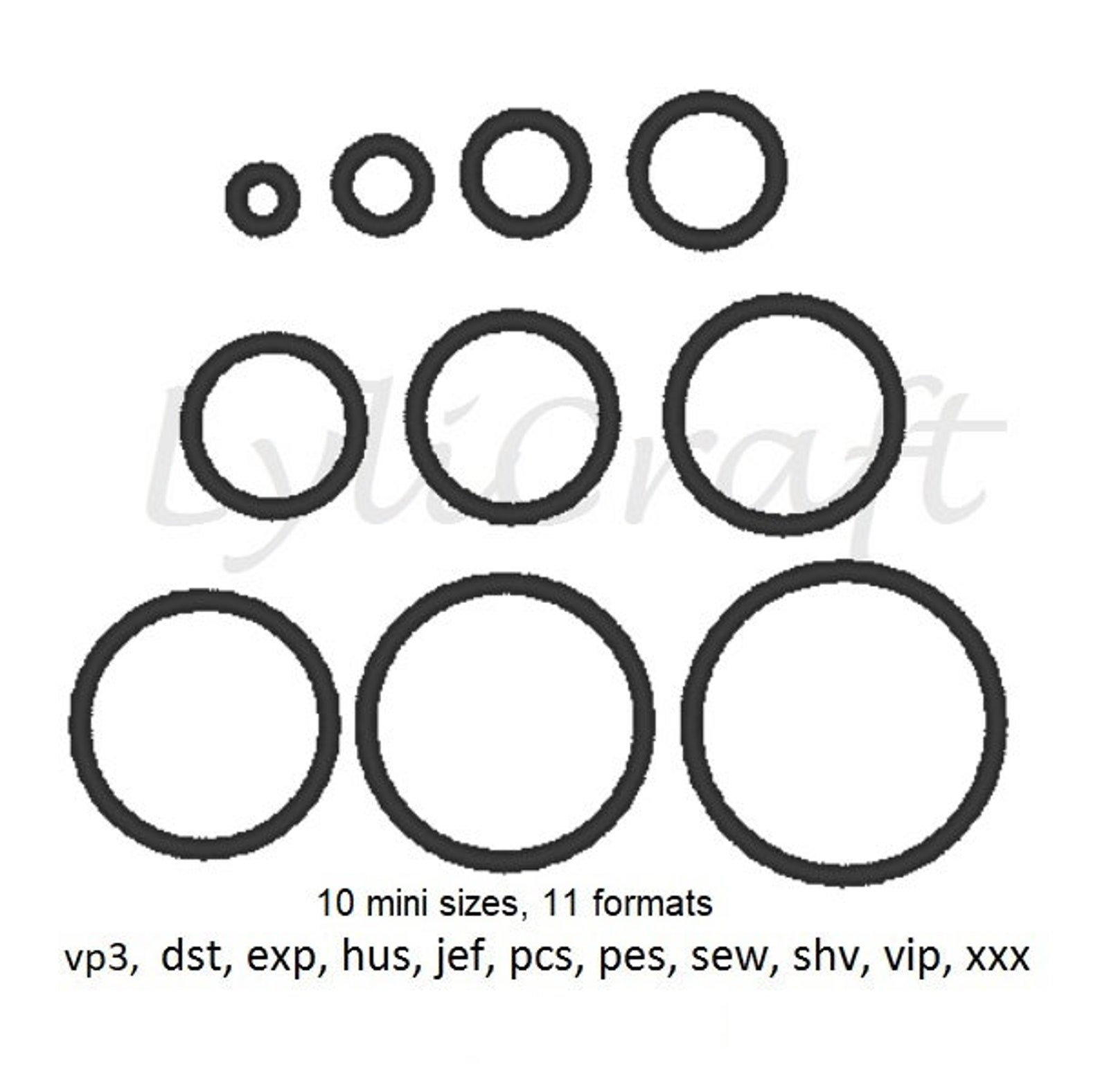 Circle Border Satin Stitch Embroidery Design Round Border - Etsy