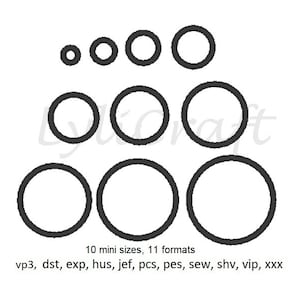 Circle Border Satin Stitch Embroidery Design, Round Border Embroidery ...