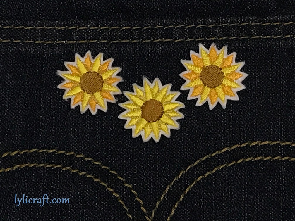 Mini Sunflower Embroidery Design Small Sunflowers Machine - Etsy