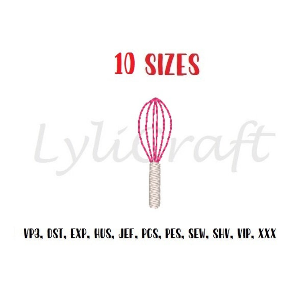 Mini Whisk Embroidery Design, Small Whisk Machine Embroidery Designs ...