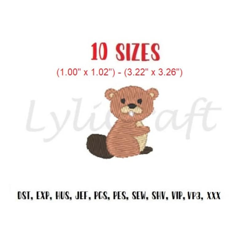 Beaver Embroidery File - Etsy