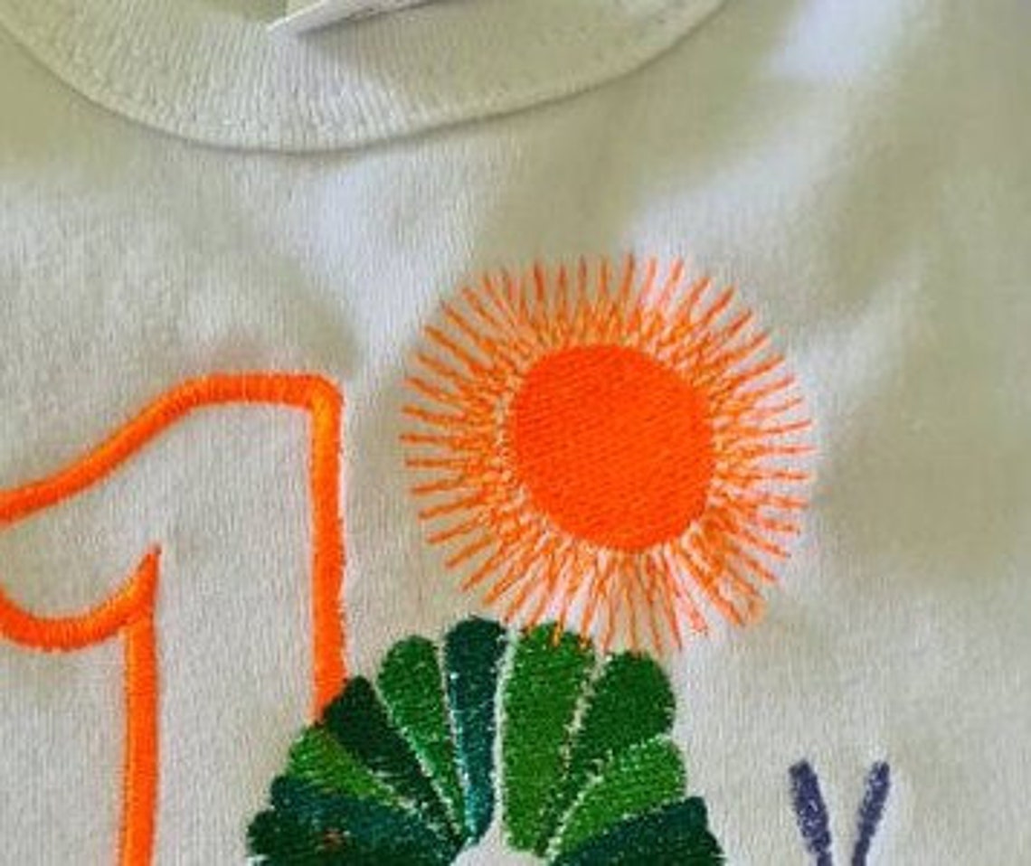 Mini Sun Embroidery Design Sun Machine Embroidery Designs | Etsy