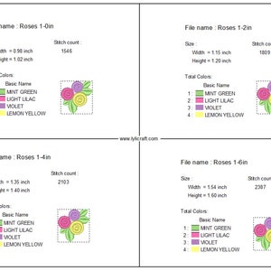 Mini Rose Embroidery Design, Small Rose Machine Embroidery Design ...