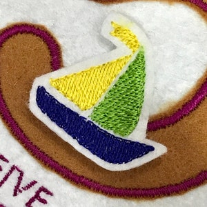 Mini Boat Embroidery Design, Small Boat Machine Embroidery Designs ...